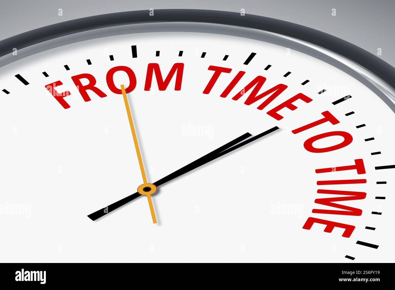 An image of a typical clock with text from time to time Stock Photo - Alamy