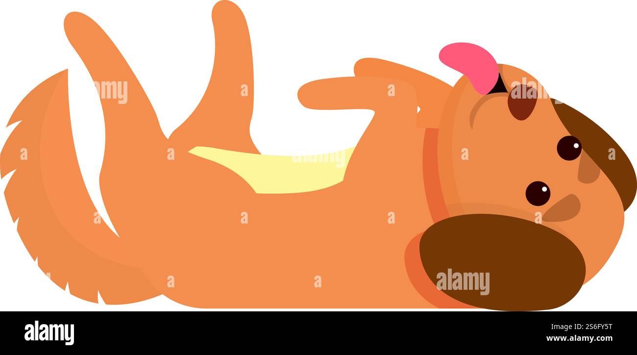 Funny cartoon dog rolling hi-res stock photography and images - Alamy