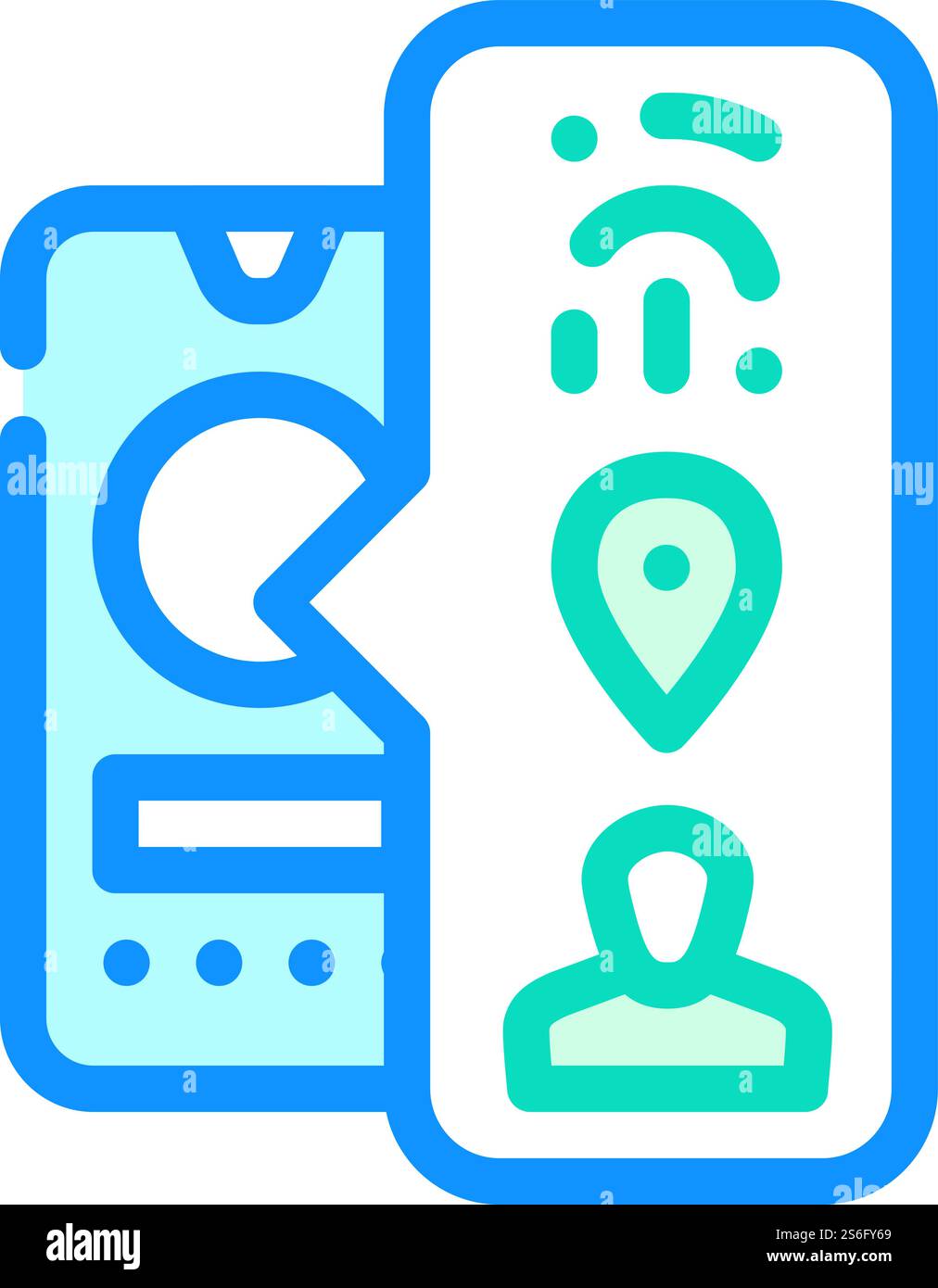 biometric data color icon vector. biometric data sign. isolated symbol ...