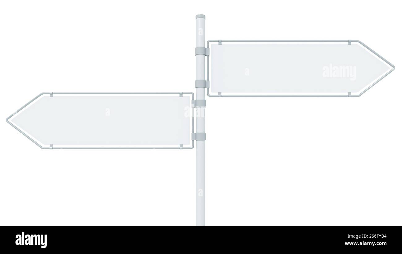 An image of a blank road sign with two arrows Stock Photo - Alamy