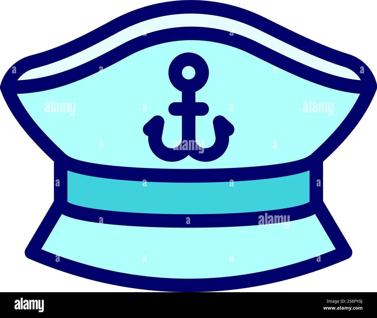 Ship captain cap icon. Outline ship captain cap vector icon for web ...