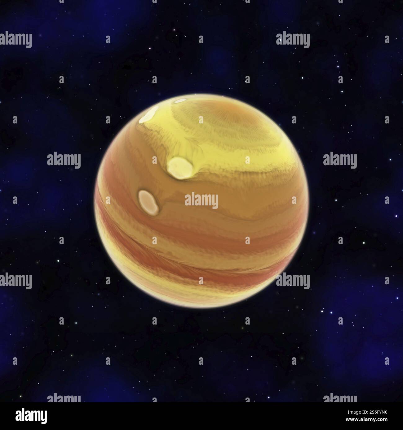 Illustration of a gass giant in space Stock Photo - Alamy