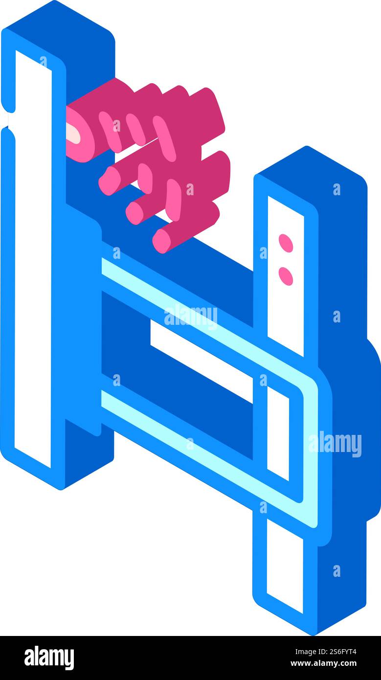 bounding frame with sensor isometric icon vector. bounding frame with ...