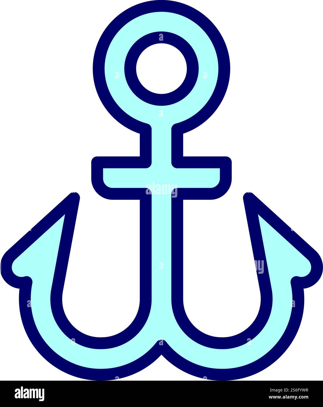 Ship anchor icon. Outline ship anchor vector icon for web design ...