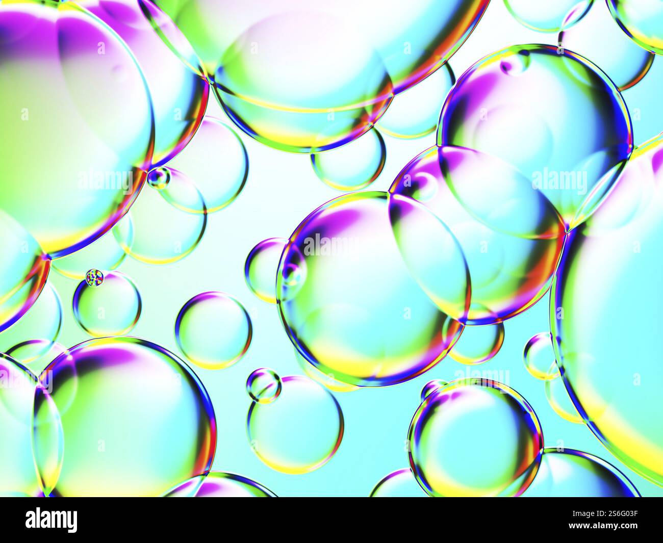 Illustration of some colorful bubbles background Stock Photo - Alamy