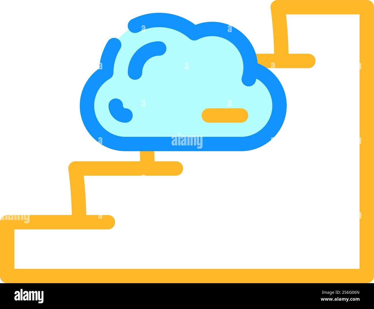 stairway to heaven color icon vector. stairway to heaven sign. isolated ...