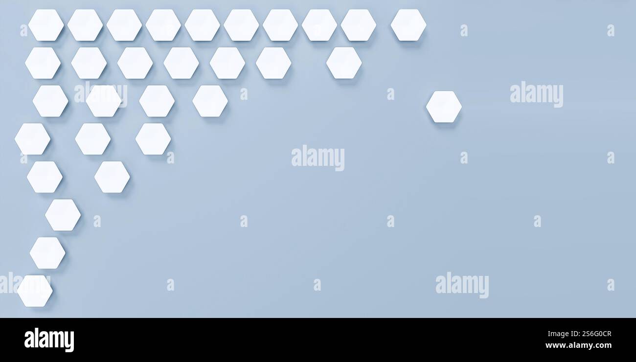 3d illustration of a hexagonal shapes background Stock Photo - Alamy