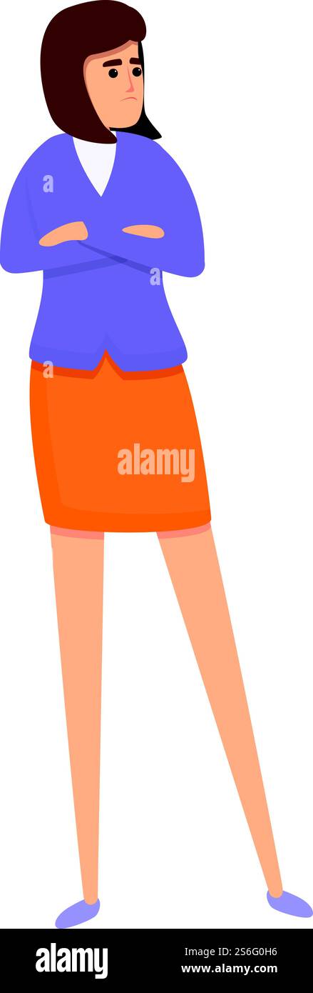 Dislike refuse woman icon. Cartoon of dislike refuse woman vector icon ...