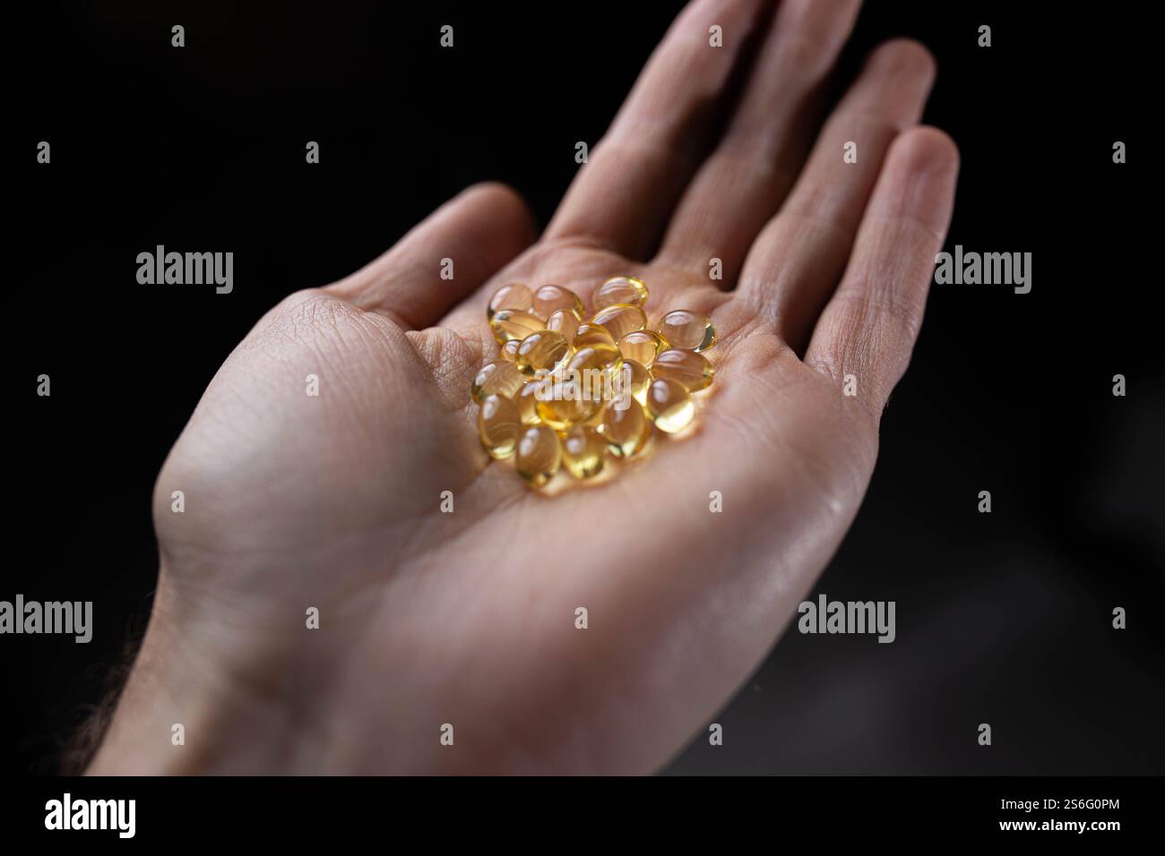 Pharmaceutical concept of medicines tablets omega 3 Stock Photo - Alamy