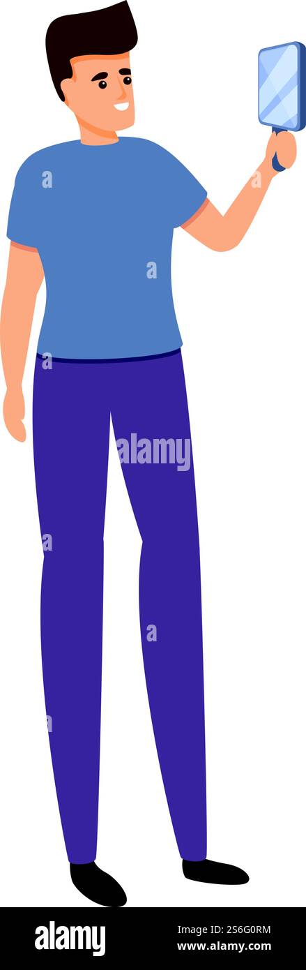 Building self confidence icon. Cartoon of building self confidence ...