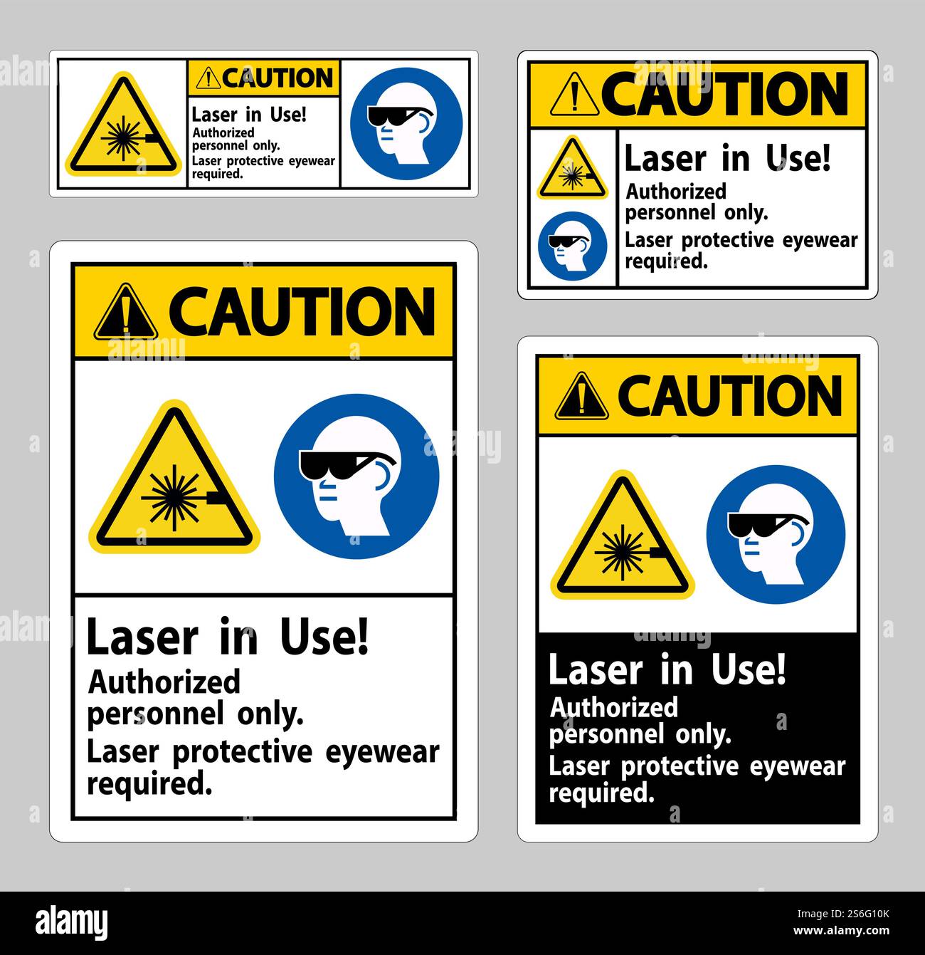 Caution Sign Laser In Use Authorized Personnel Only Laser Protec Stock ...