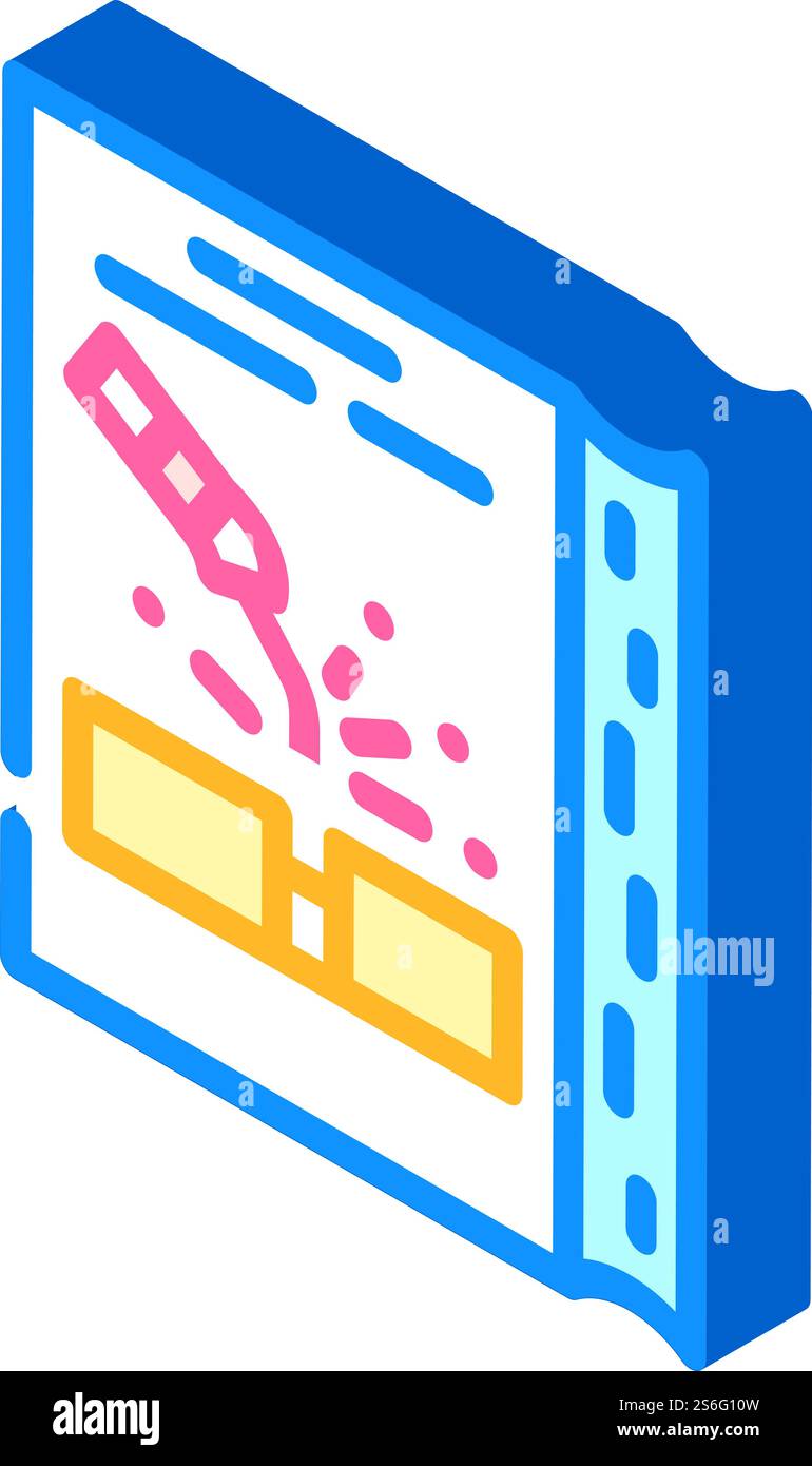 welding tutorial isometric icon vector. welding tutorial sign. isolated ...