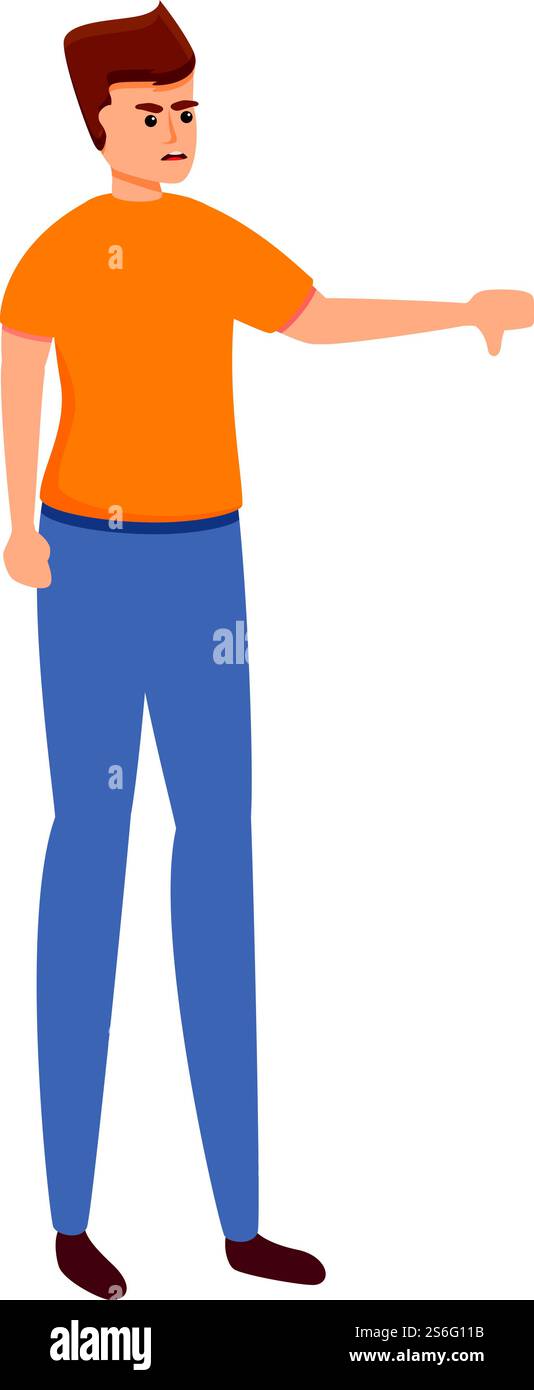 Dislike guy icon. Cartoon of dislike guy vector icon for web design ...