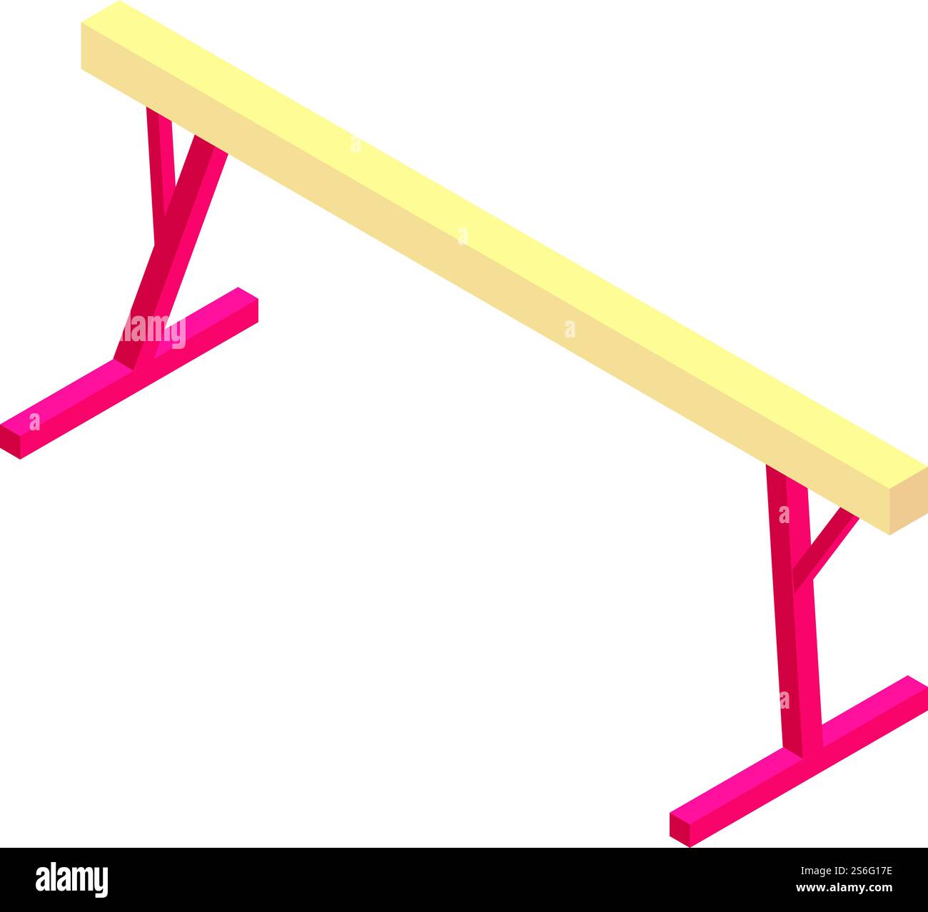 Gymnastics balance beam icon. Isometric of gymnastics balance beam ...