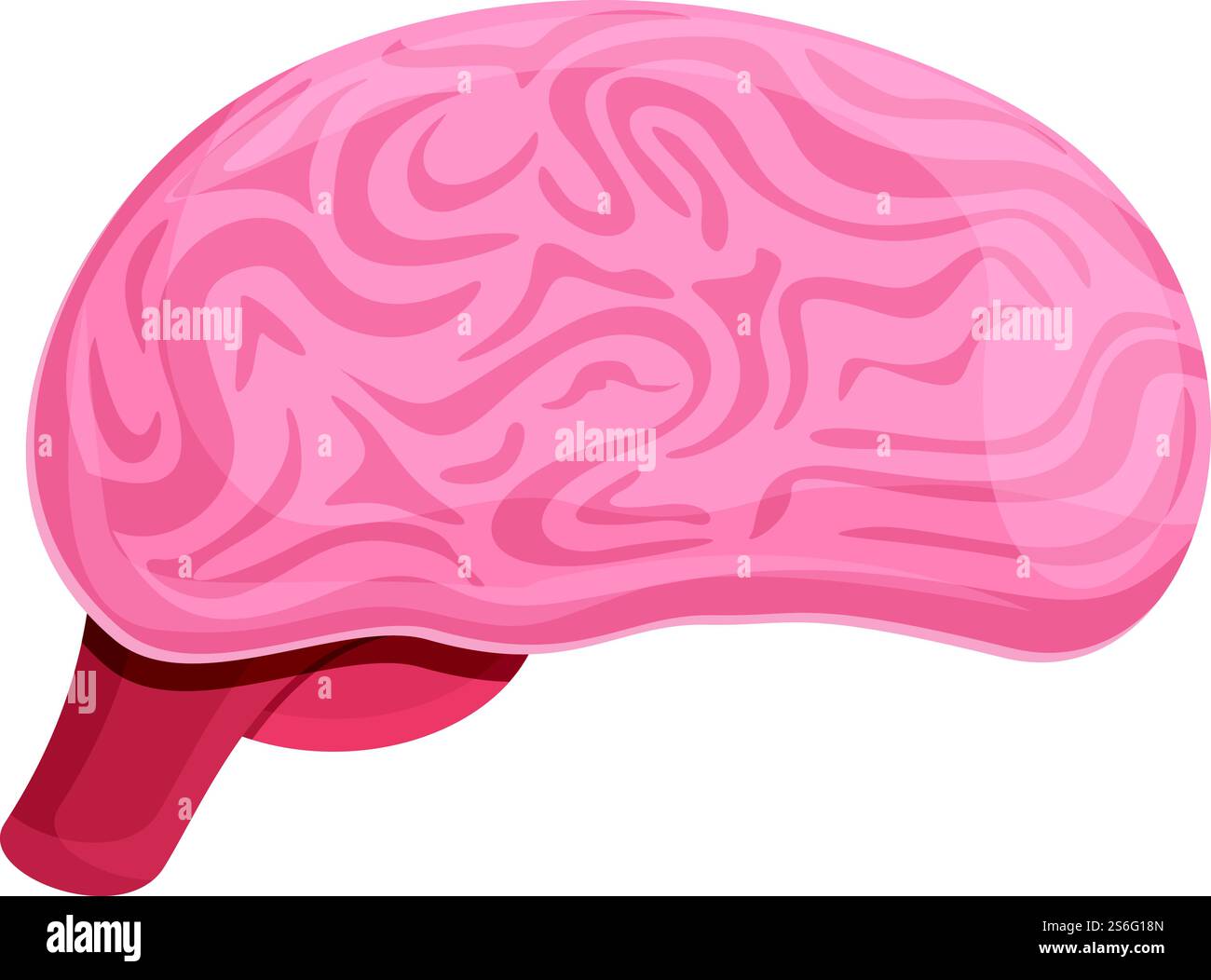Human brain body icon. Cartoon of human brain body vector icon for web ...