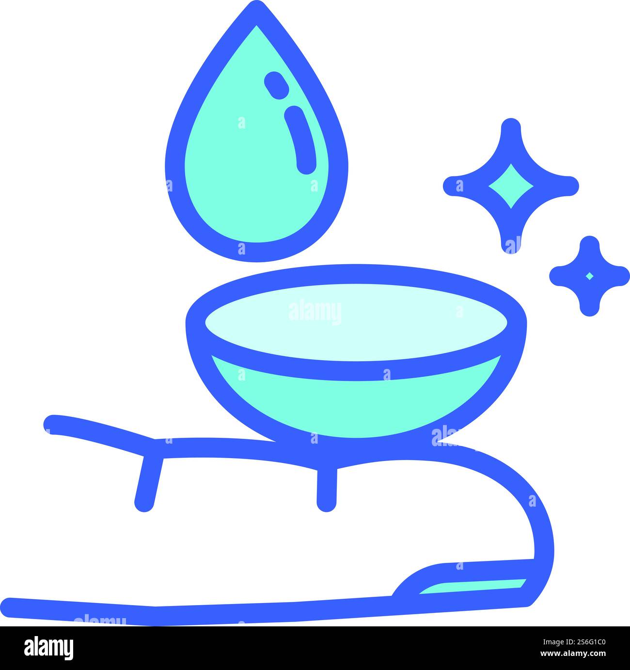 Finger contact lens icon. Outline finger contact lens vector icon for ...