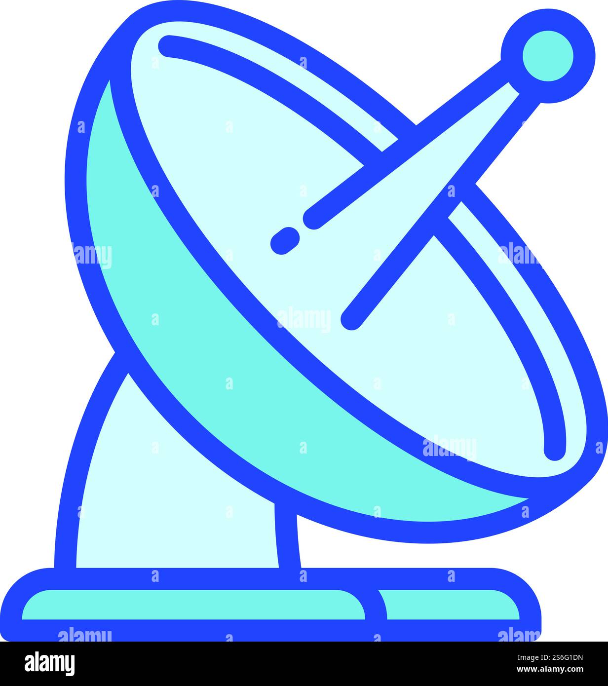 Ground satellite antenna icon. Outline ground satellite antenna vector ...
