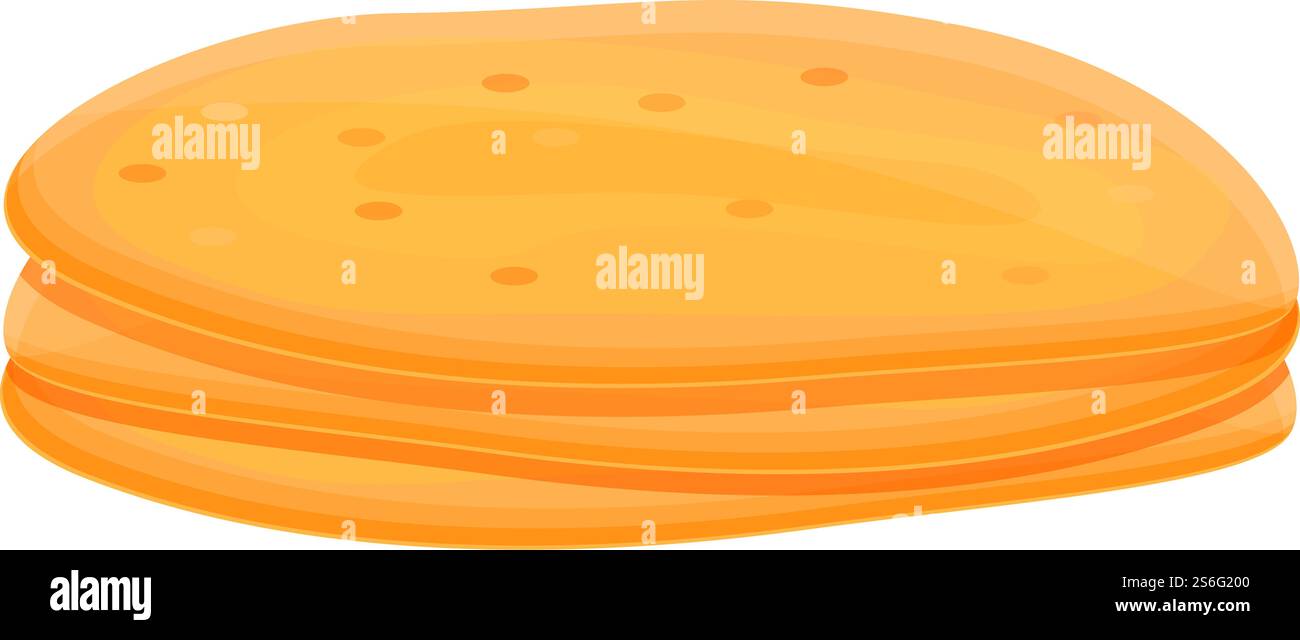 Pile pita bread icon. Cartoon of pile pita bread vector icon for web ...