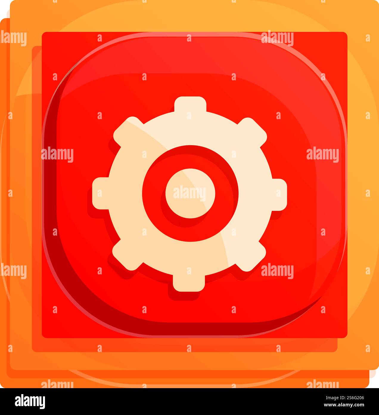 Gear wheel interface button icon. Cartoon of Gear wheel interface button vector icon for web ...