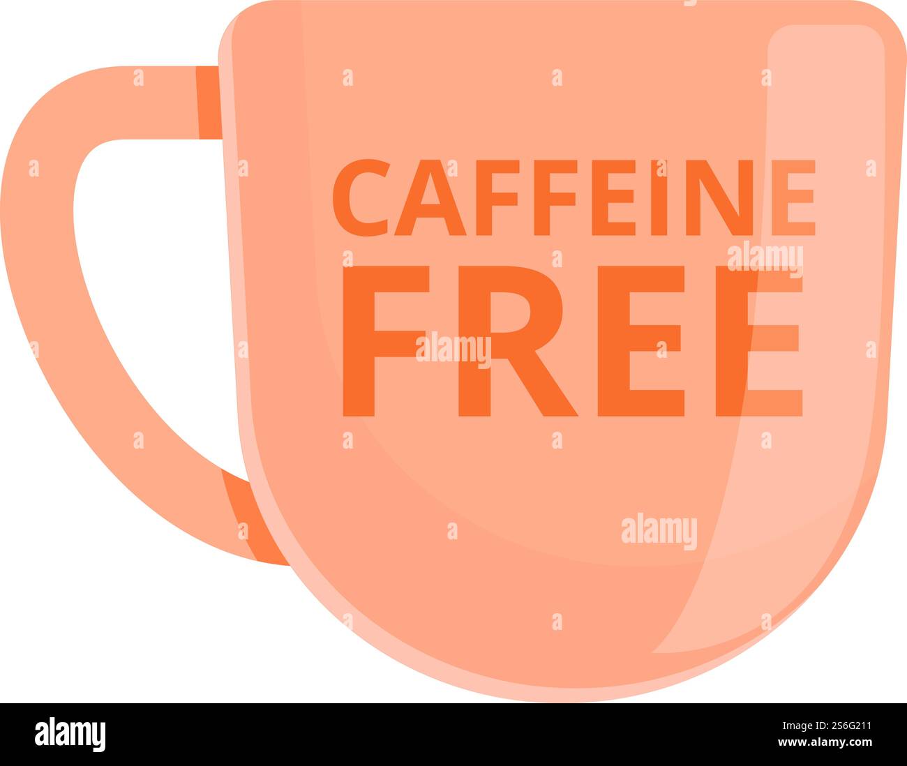 Caffeine free cup icon. Cartoon of caffeine free cup vector icon for ...