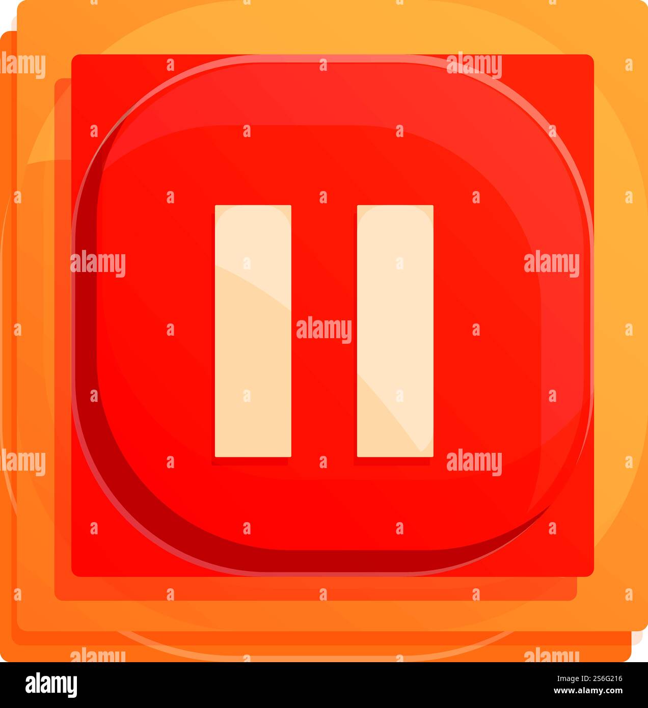 Pause button interface icon. Cartoon of Pause button interface vector ...