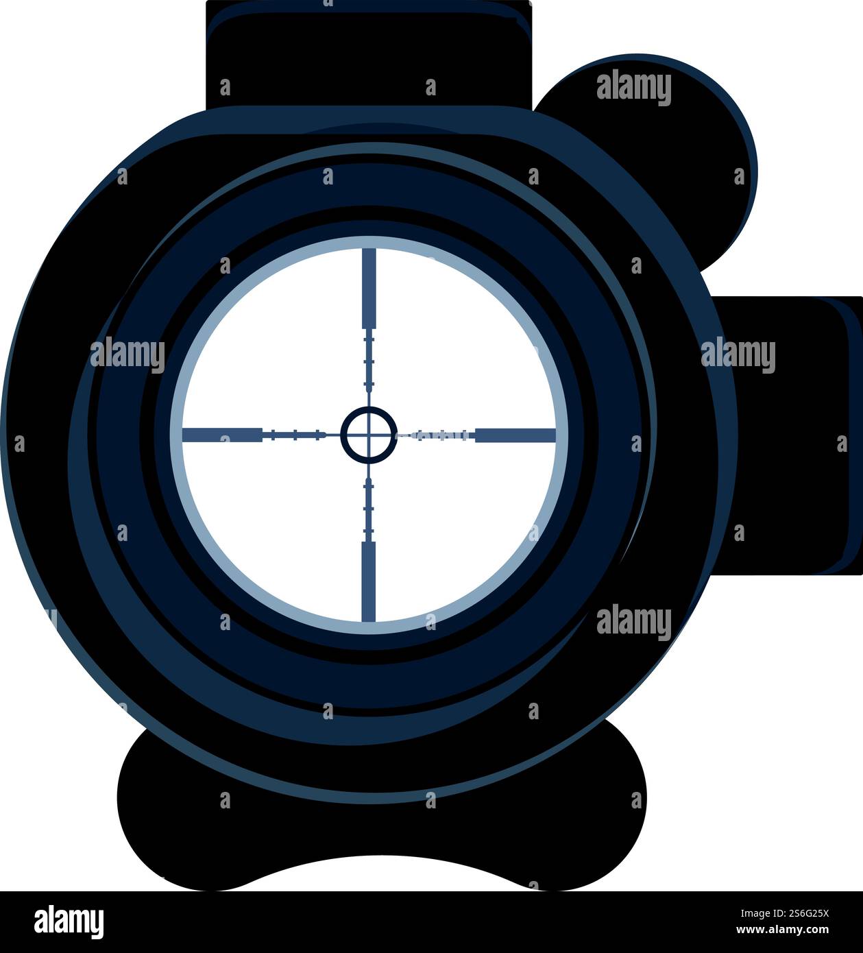 Sniper scope icon. Cartoon of Sniper scope vector icon for web design ...