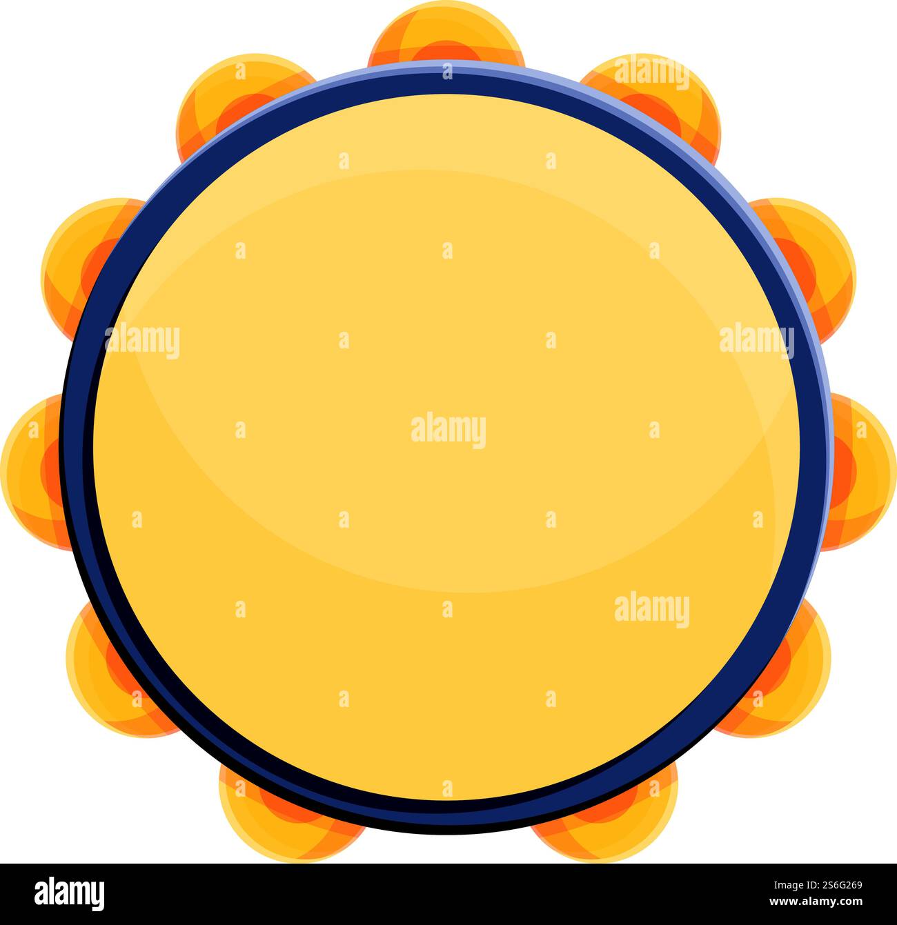 Tambourine samba icon. Cartoon of tambourine samba vector icon for web ...