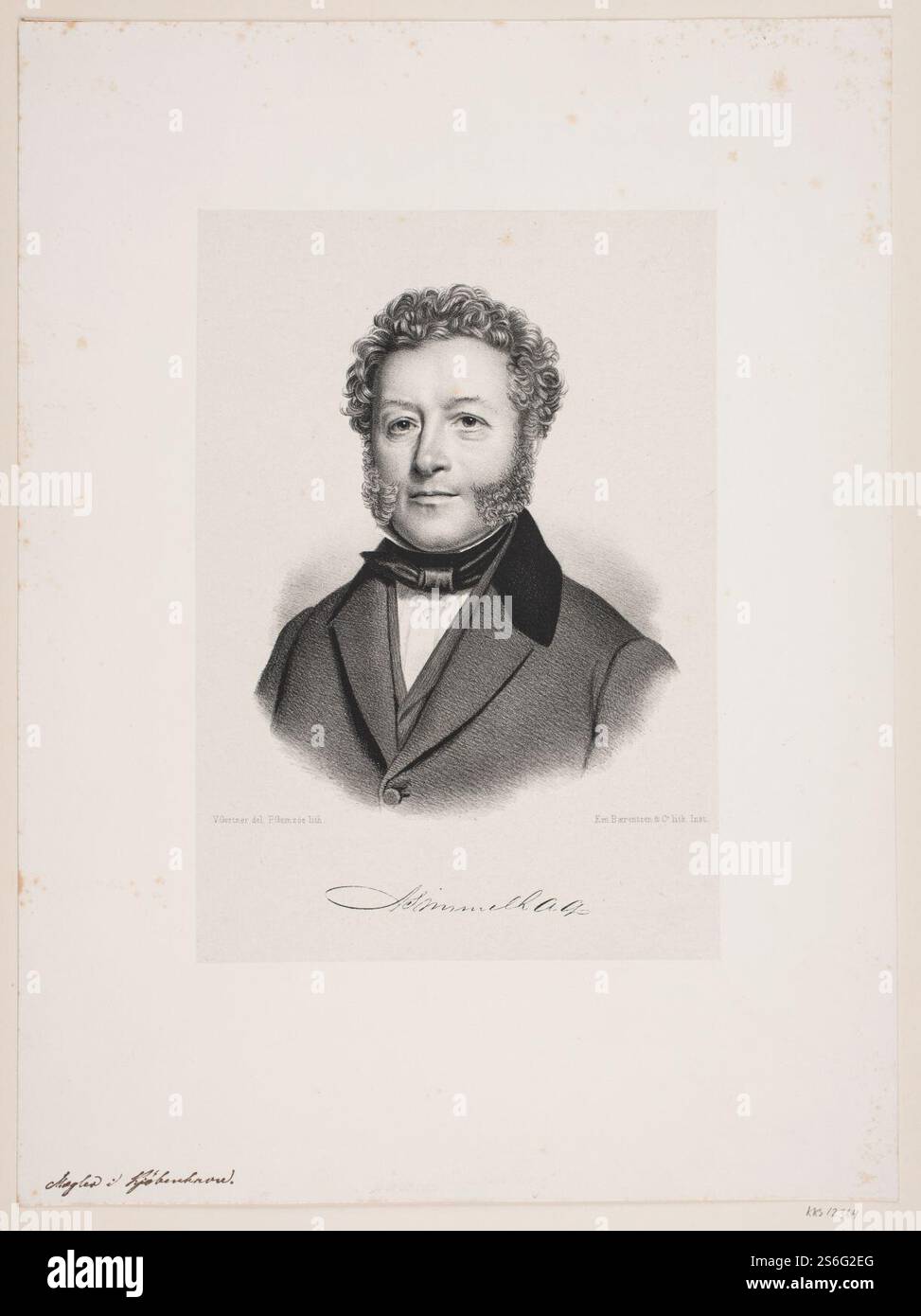 Peter Henrik Gemzøe, Andreas Simmelhag, 1861 Stock Photo - Alamy