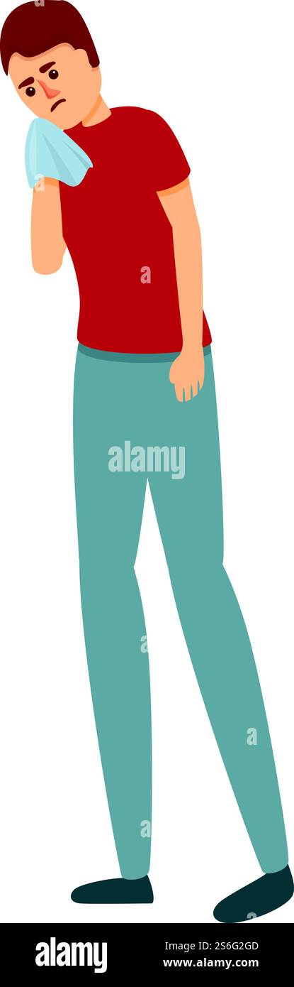 Itchy seasonal allergy icon. Cartoon of itchy seasonal allergy vector ...