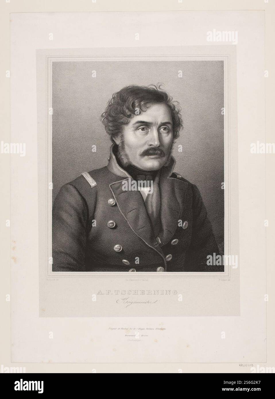 Peter Henrik Gemzøe, Krigsminister AF Tscherning Stock Photo - Alamy