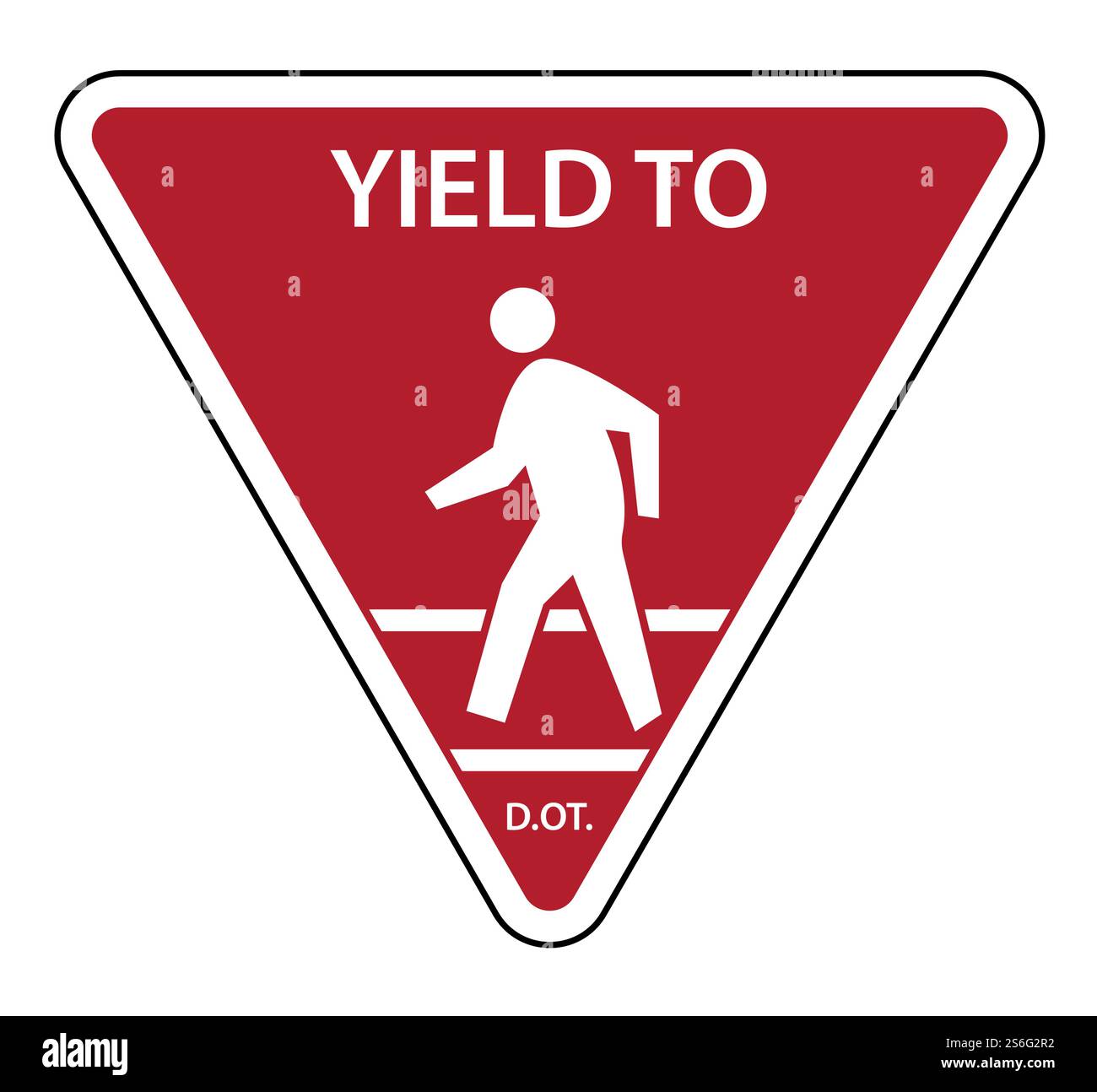 Traffic sign Yield To Pedestrians Stock Vector Image & Art - Alamy