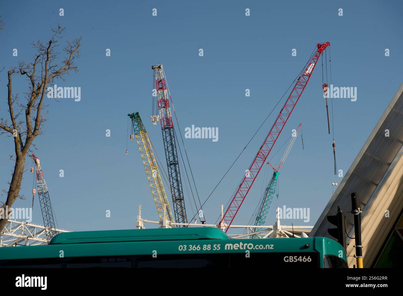 Te kaha stadium under construction in christchurch new zealand hi-res ...
