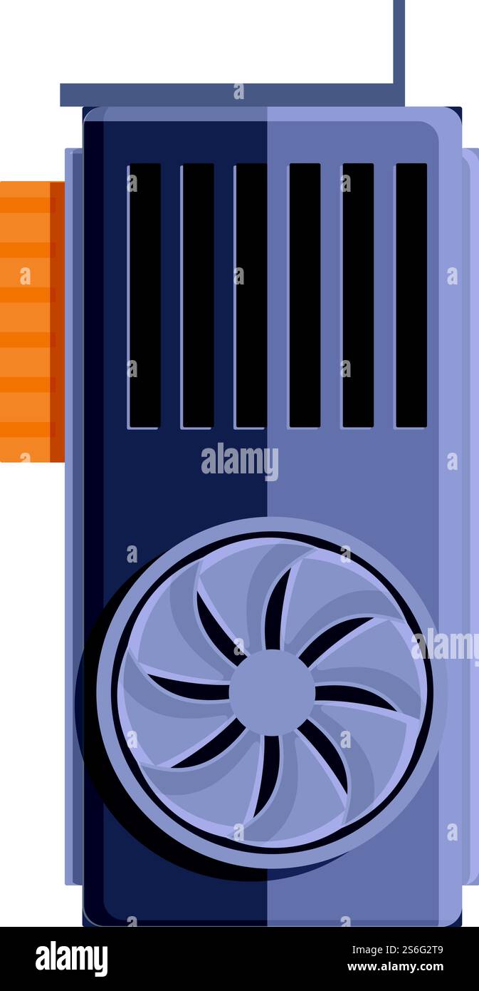 Computer gpu card icon. Cartoon of computer gpu card vector icon for ...