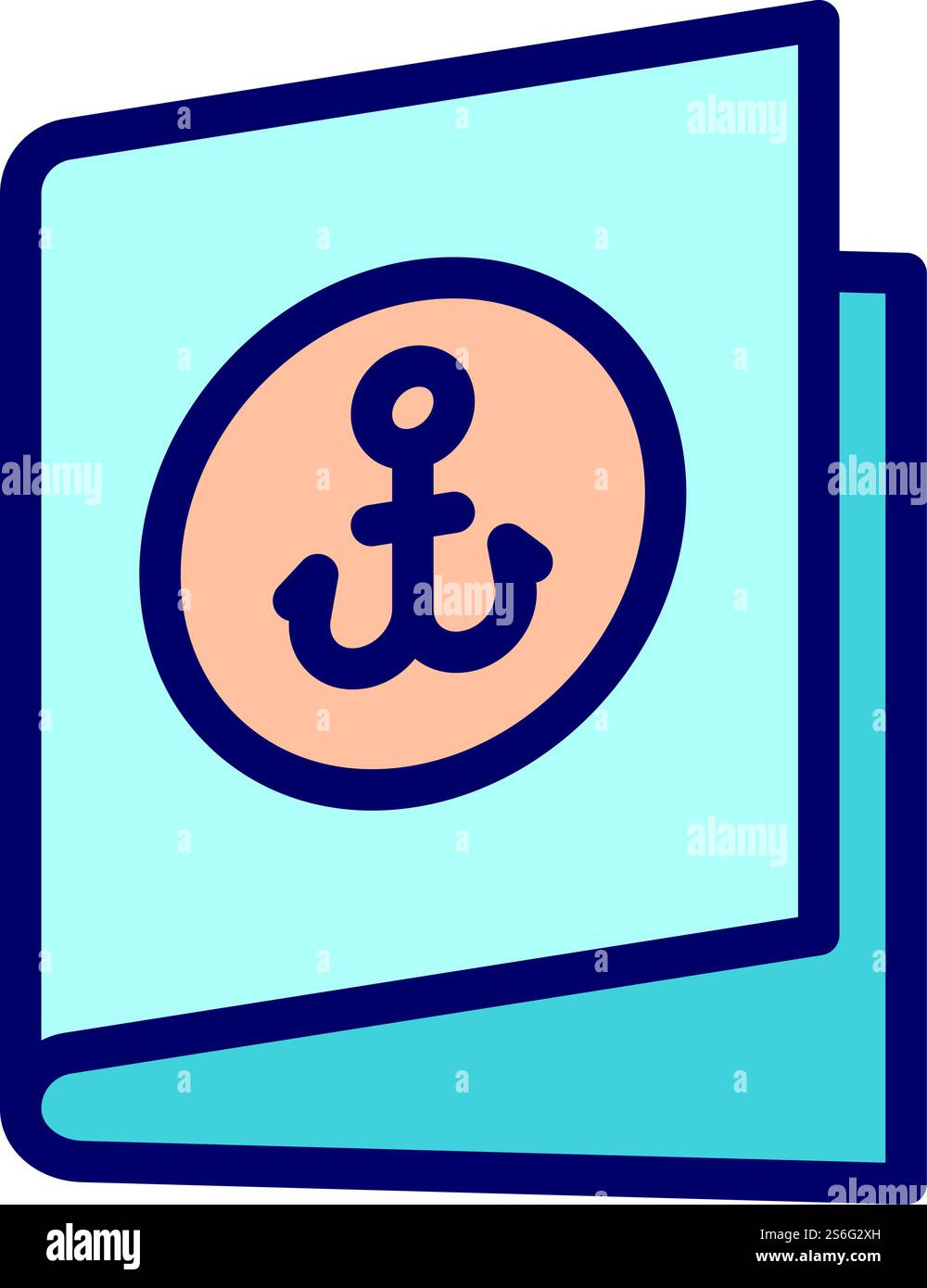 Ship travel card icon. Outline Ship travel card vector icon for web ...