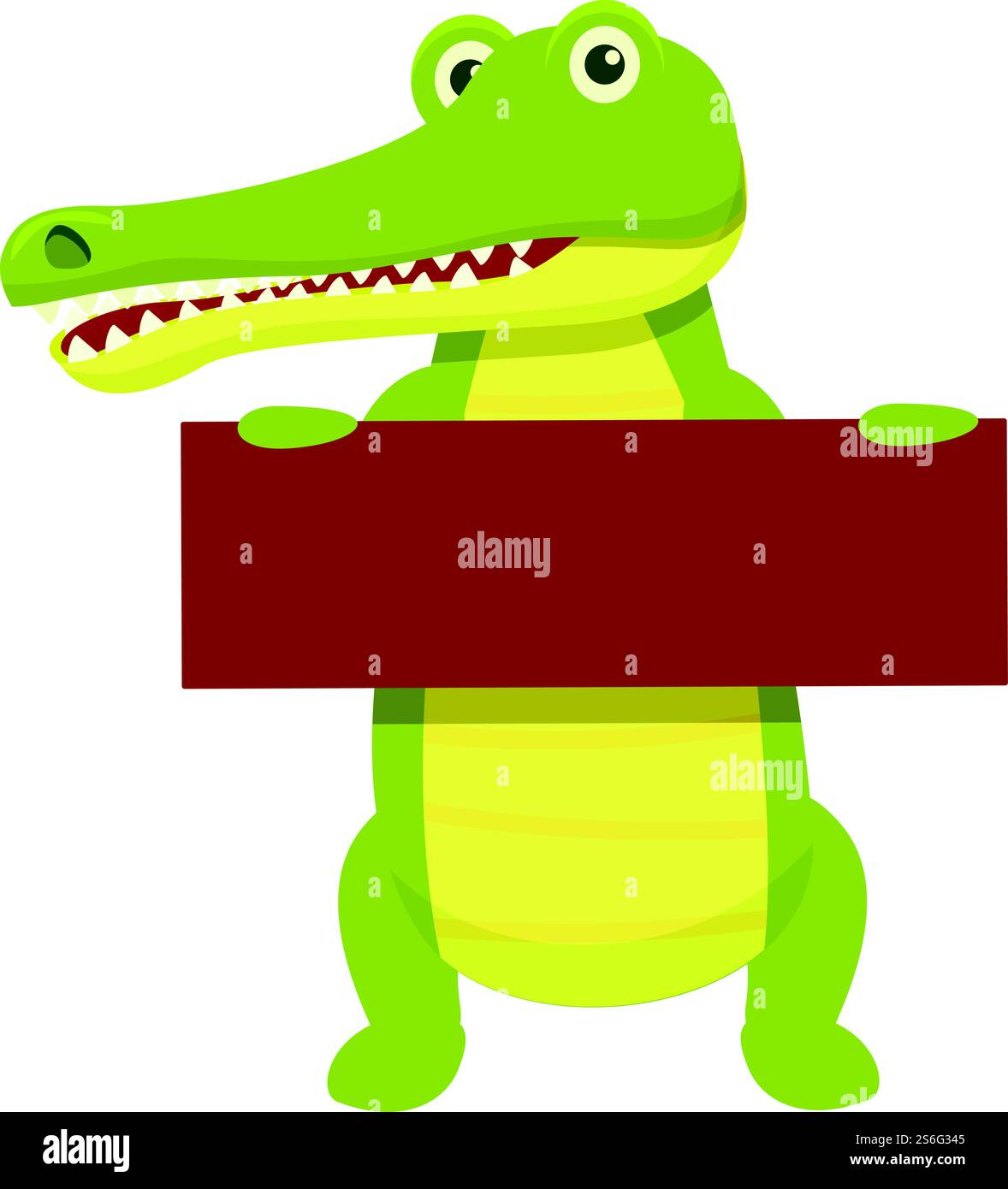 Crocodile wood board icon. Cartoon of Crocodile wood board vector icon ...