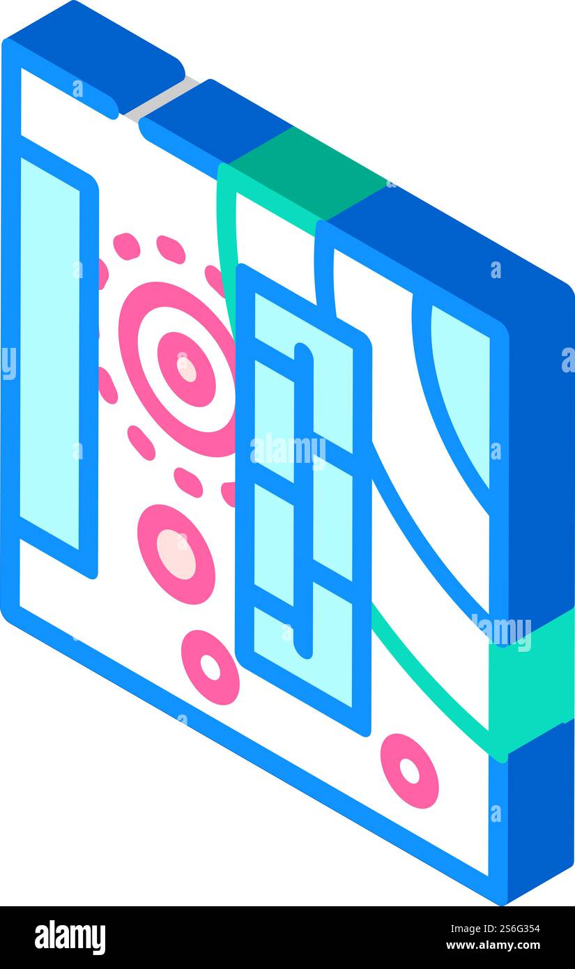 store heatmap isometric icon vector. store heatmap sign. isolated ...