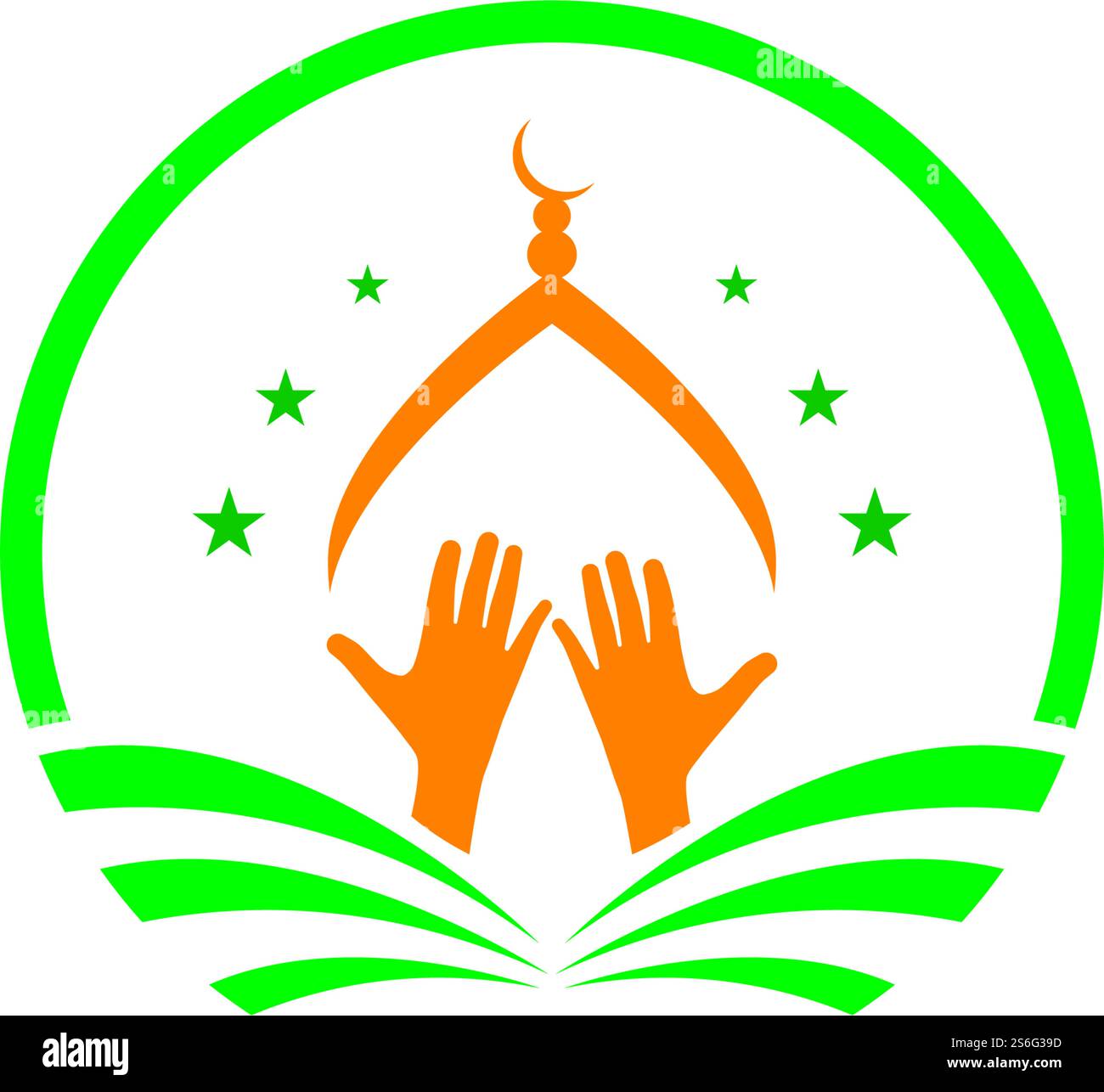 Islamic logo hand pray and mosque Stock Vector Image & Art - Alamy