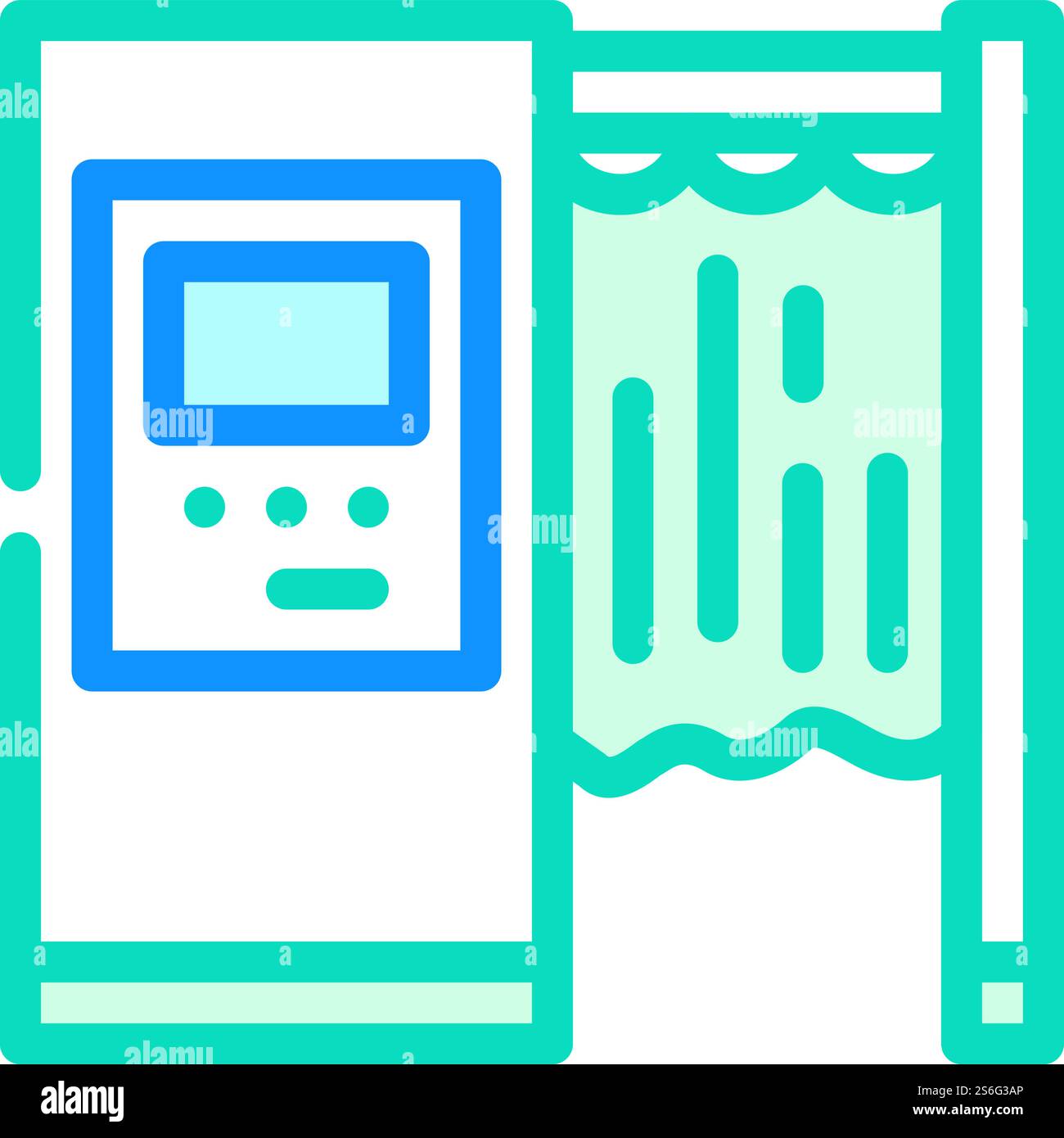 photo kiosk color icon vector. photo kiosk sign. isolated symbol ...