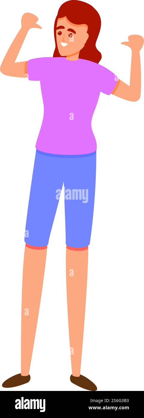 Self confidence icon. Cartoon of self confidence vector icon for web ...