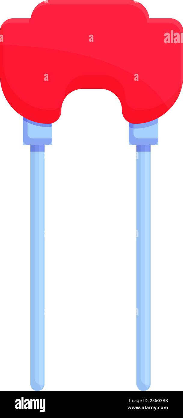 Resistor icon. Cartoon of resistor vector icon for web design isolated ...