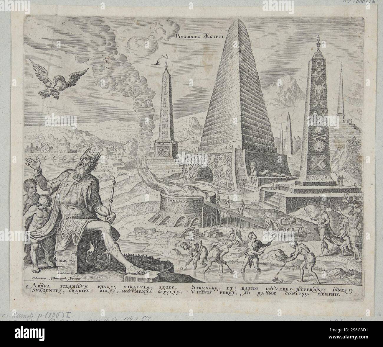 Philips Galle, Pyramiderne i Ægypten, 1572 Stock Photo - Alamy