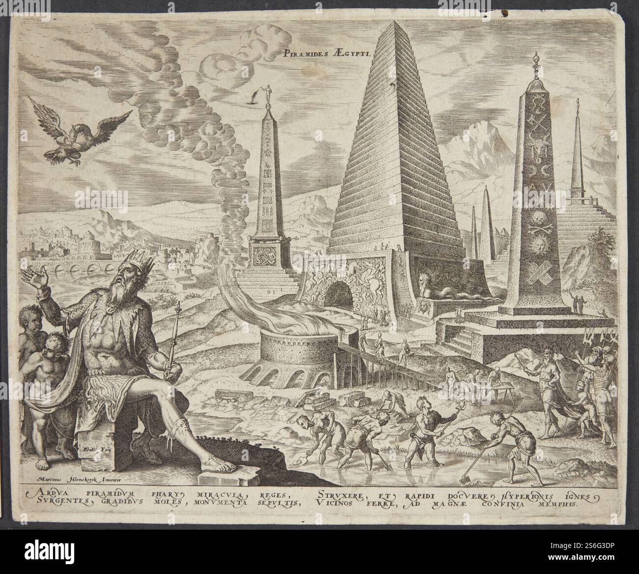 Philips Galle, Pyramiderne i Ægypten, 1572 Stock Photo - Alamy