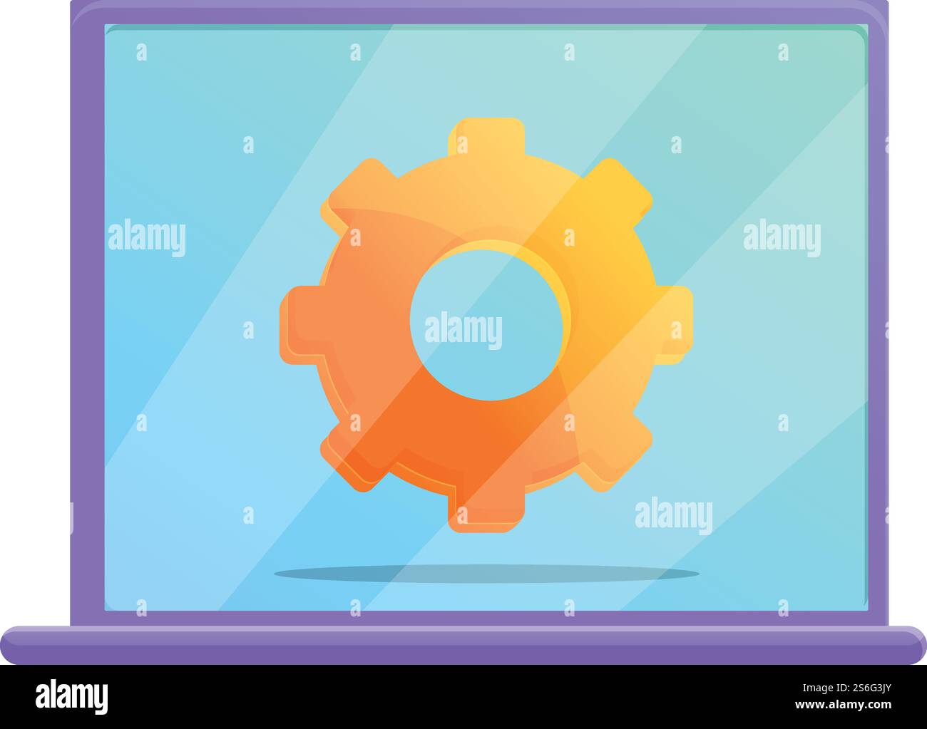 Marketing mix laptop icon. Cartoon of Marketing mix laptop vector icon ...