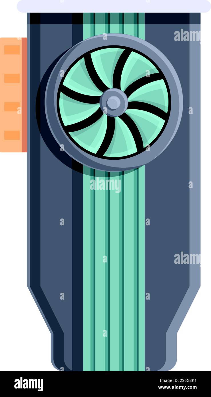 Graphic card pc icon. Cartoon of graphic card pc vector icon for web ...