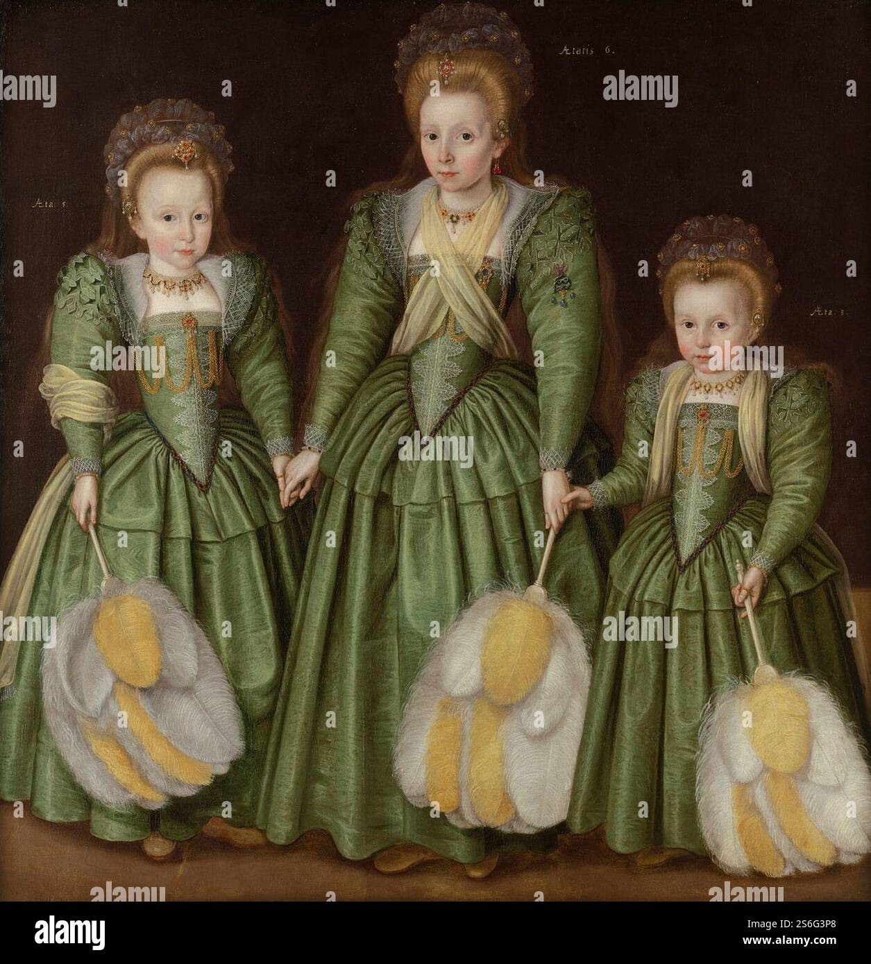Portrait of the Three Egerton Sisters by Marcus Gheeraerts the younger ...