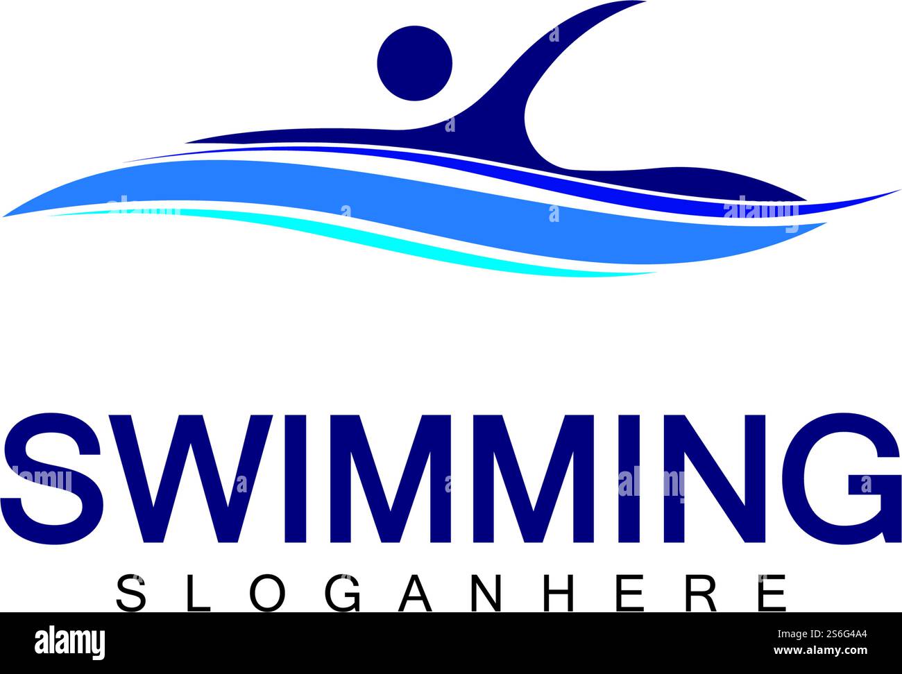 Swimming logo vector illustration design.Swimming Club. Swimmer logo ...