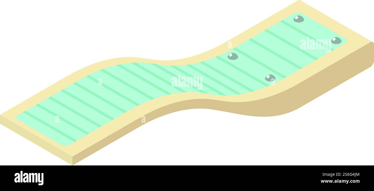 Plastic diving board icon. Isometric of plastic diving board vector ...