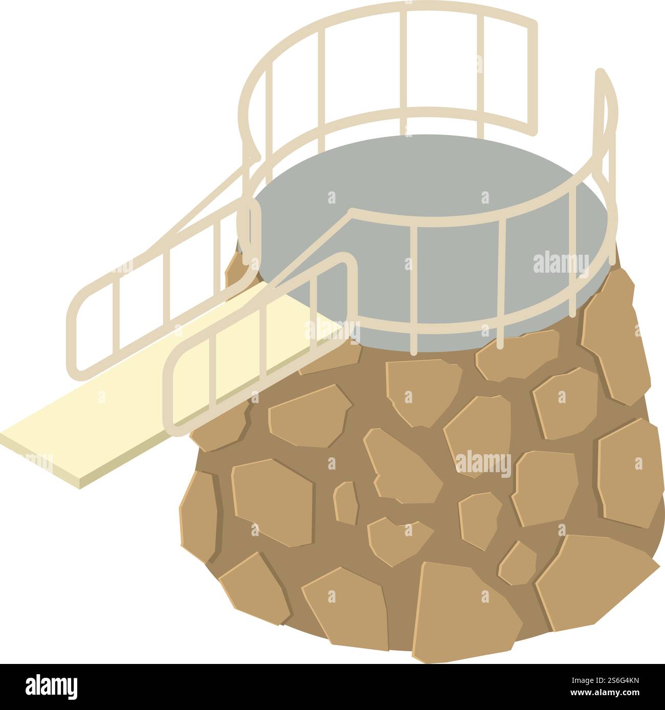 Aquapark diving board icon. Isometric of aquapark diving board vector ...