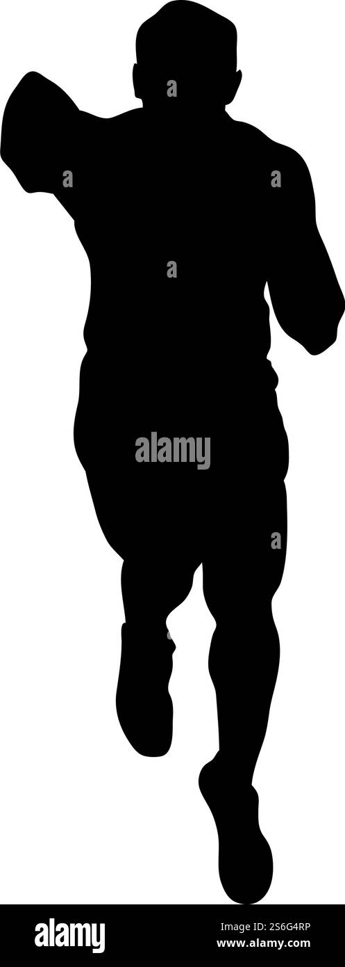 Runner Silhouette. Smooth and Clean Black Design. Vector Illustration ...