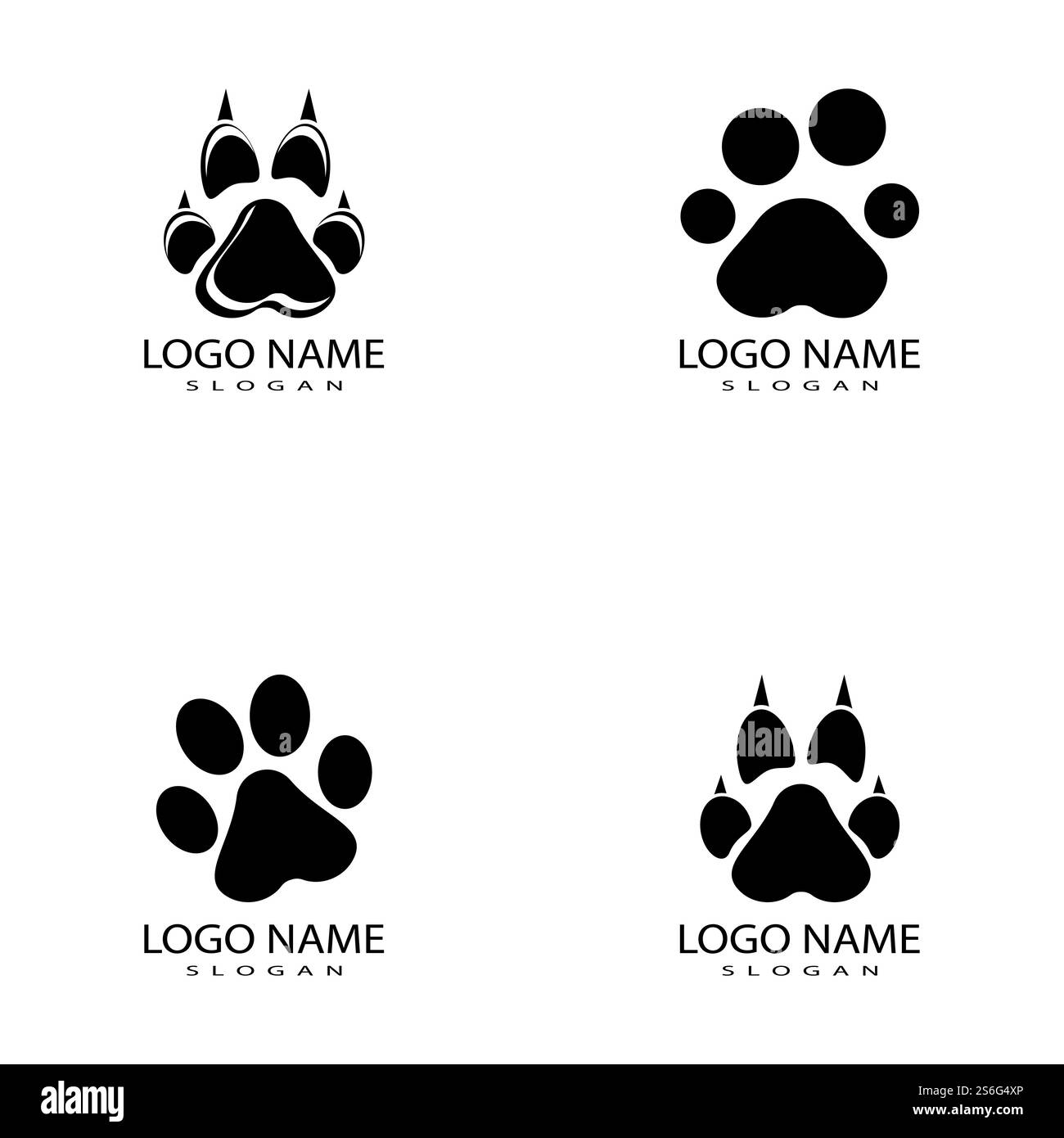 Dog paw vector footprint icon logo symbol graphic illustration Stock ...